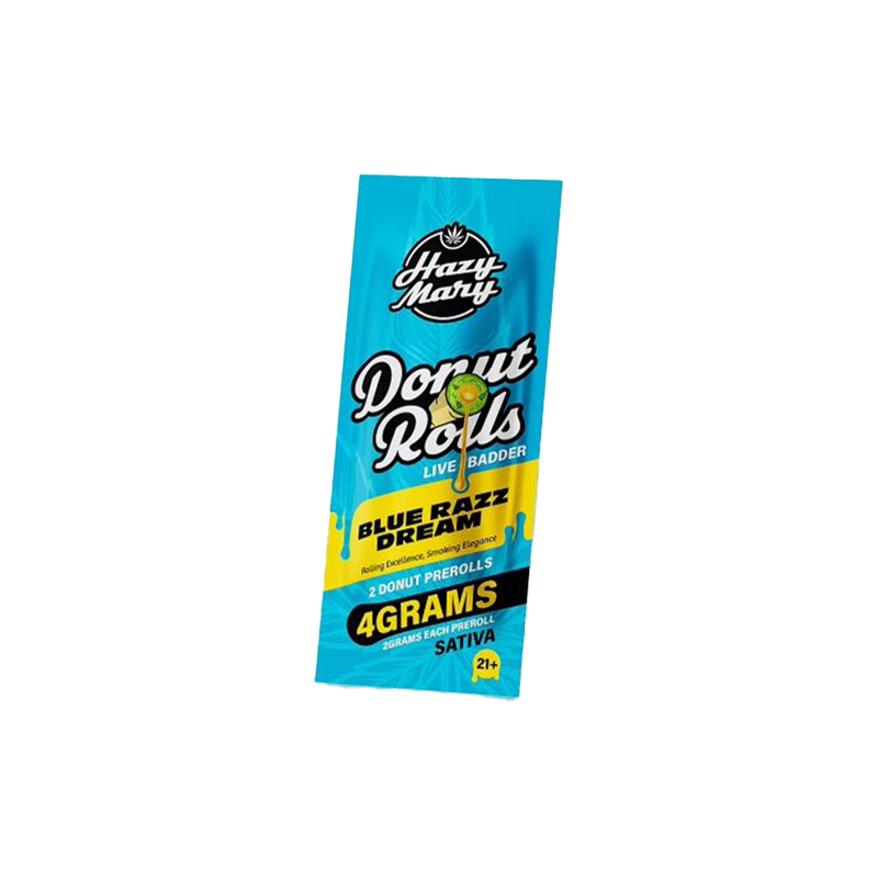 Blue Razz Dream | Sativa | Donut Pre-Rolls – Hazy Mary