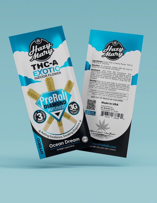 Ocean Dream | Hybrid | Diamond Infused Pre-Rolls – Hazy Mary