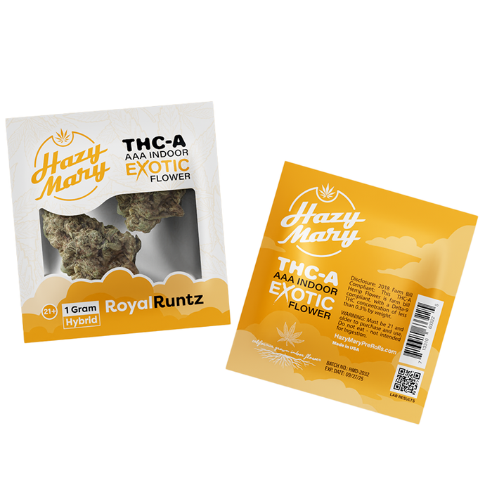 Royal Runtz | Hybrid | Exotic THC-A Flower – Hazy Mary